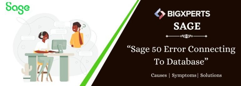 Resolution Sage 50 Error Connecting to the Database